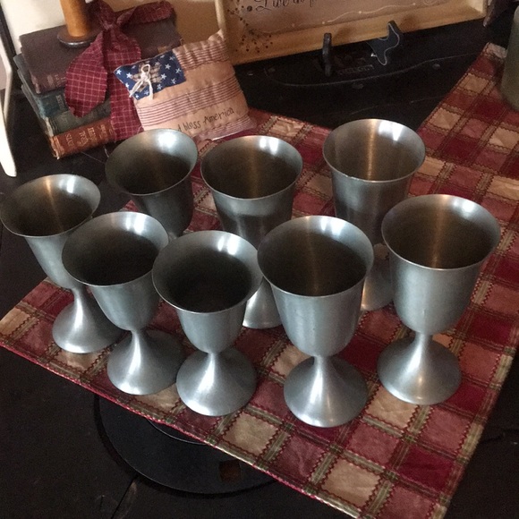 Other | Set Of 8 Pewter Goblets By Poole | Poshmark